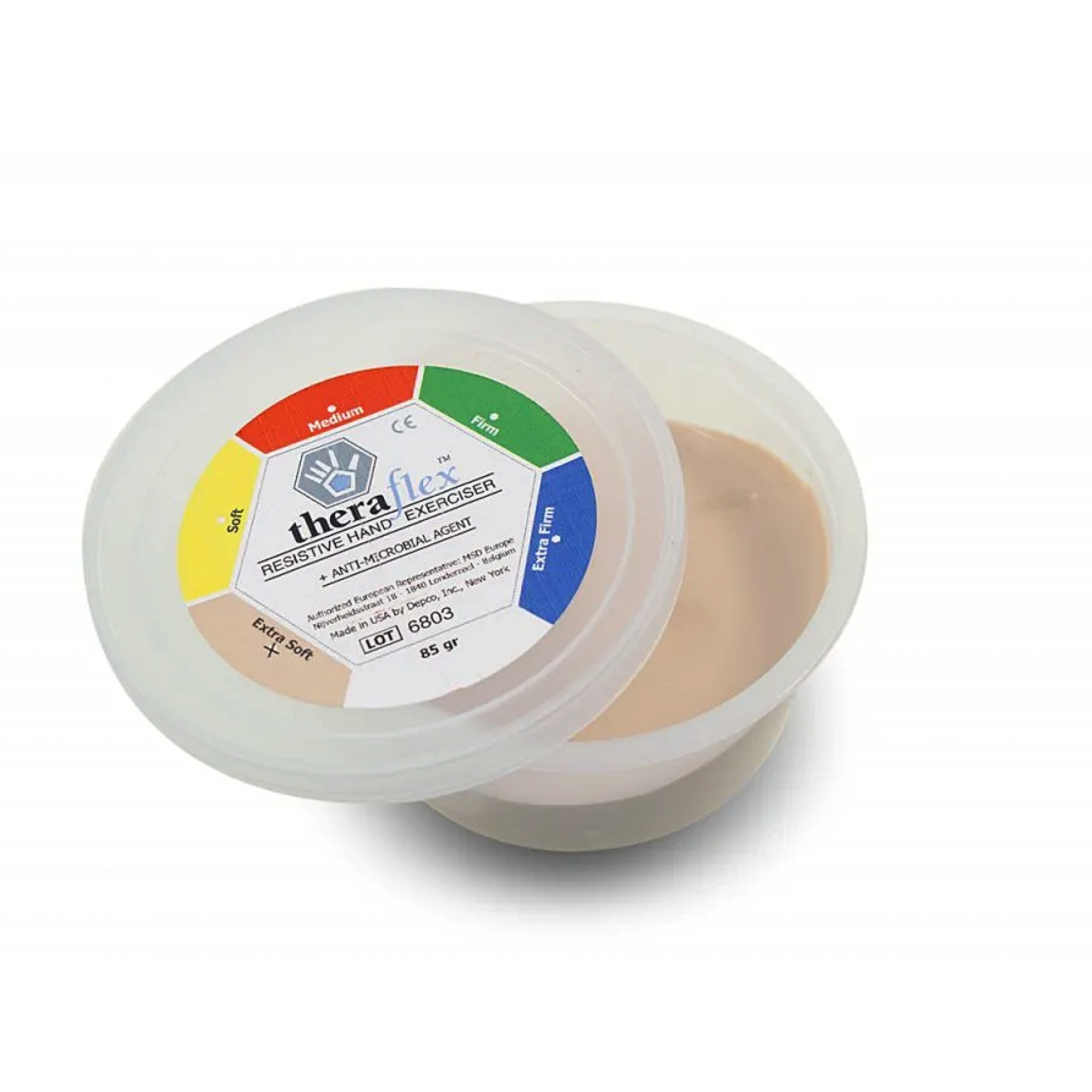 Πλαστελίνη Ασκήσεων Theraflex™ Putty. 'Ωχρα-Μαλακό 2x. 85gr. AC-3200.